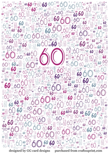 60th Backing paper pink - CUP1244725_3315 | Craftsuprint