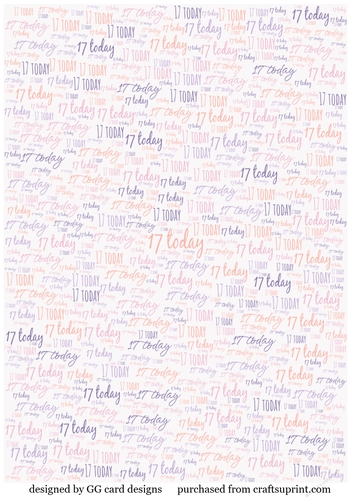 17 today backing paper peach - CUP1244846_3315 | Craftsuprint