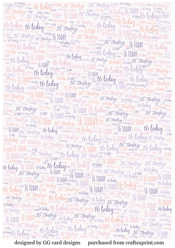 16 today backing paper peach - CUP1244848_3315 | Craftsuprint