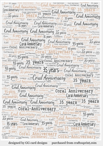 coral anniversary backing paper - CUP1244868_3315 | Craftsuprint
