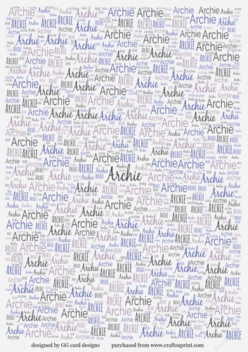 Archie name bp - CUP1260400_3315 | Craftsuprint