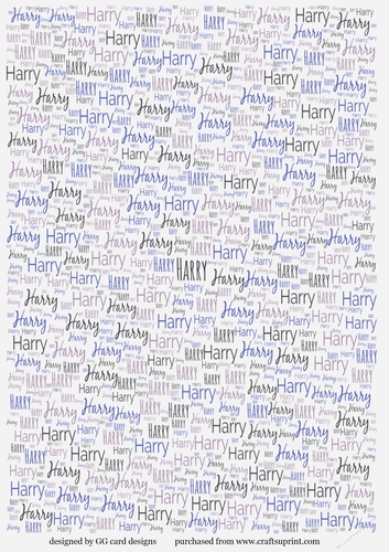 Harry name bp - CUP1260409_3315 | Craftsuprint