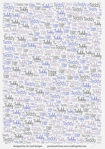 Teddy name bp - CUP1260419_3315 | Craftsuprint