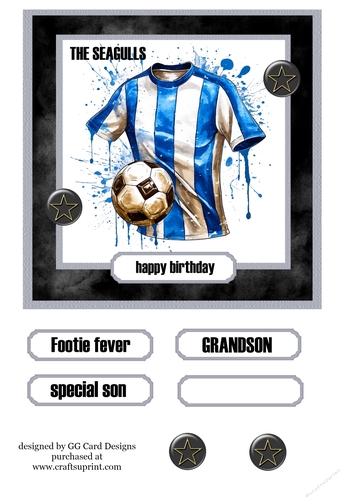 Football topper Brighton - CUP1269522_3315 | Craftsuprint