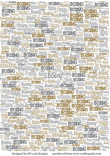 Boxing word backing paper brown - CUP1290728_3315 | Craftsuprint