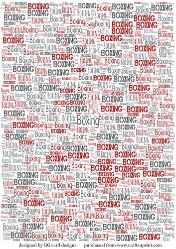 Boxing word backing paper red - CUP1290729_3315 | Craftsuprint