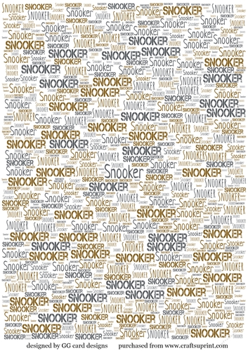 Snooker word backing paper brown - CUP1290730_3315 | Craftsuprint