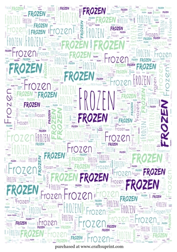 Frozen word Backing paper - CUP1296203_3315 | Craftsuprint