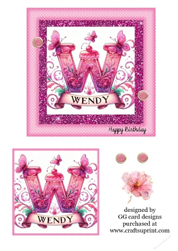 Wendy name topper - CUP1376904_3315 | Craftsuprint