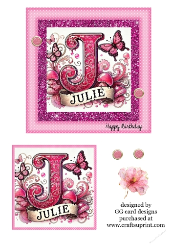 Julie name topper - CUP1376905_3315 | Craftsuprint