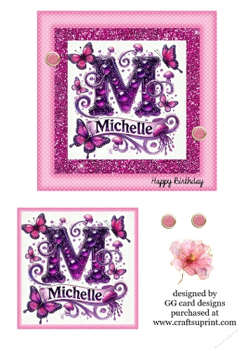 Michelle name topper - CUP1376916_3315 | Craftsuprint