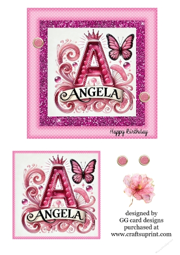 Angela name topper - CUP1376919_3315 | Craftsuprint