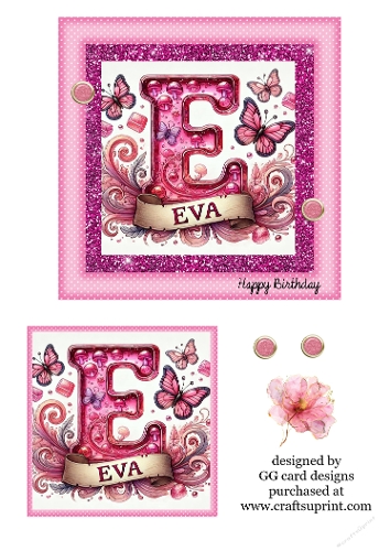 Eva name topper - CUP1376920_3315 | Craftsuprint
