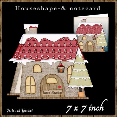 Houseshape Card 440 - CUP626250_2166 | Craftsuprint