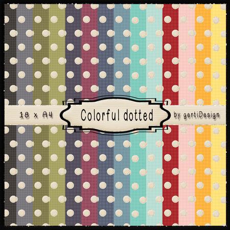 Background Paper Kit Colorful Dotted 145 - CUP632225_2166 | Craftsuprint