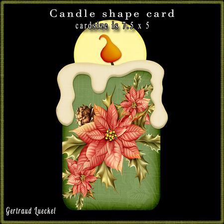 Candle Shape Card Classic Christmas 694 - CUP649646_2166 | Craftsuprint
