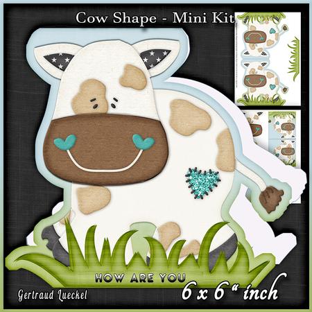 Cow Shape Card Boy 775 - CUP662818_2166 | Craftsuprint