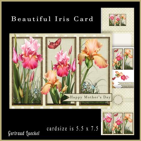Beautiful Iris Card 852 - CUP678132_2166 | Craftsuprint
