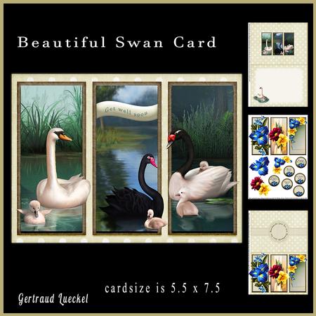 Beautiful Swan Card 859 - CUP679608_2166 | Craftsuprint
