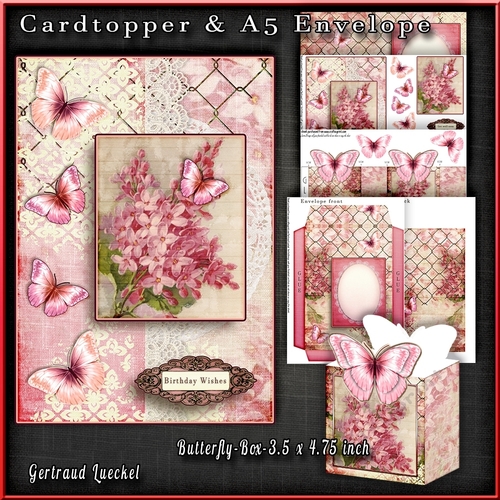 Cardtopper with matching envelope and box - CUP757418_2166 | Craftsuprint