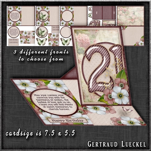 Vintage Side Easel Card With Three Different Fronts 1265 - CUP784238 ...