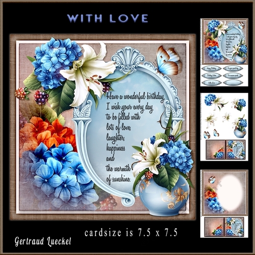 Card Topper With Beautiful Flower and Sentiment 894 - CUP785520_2166 ...