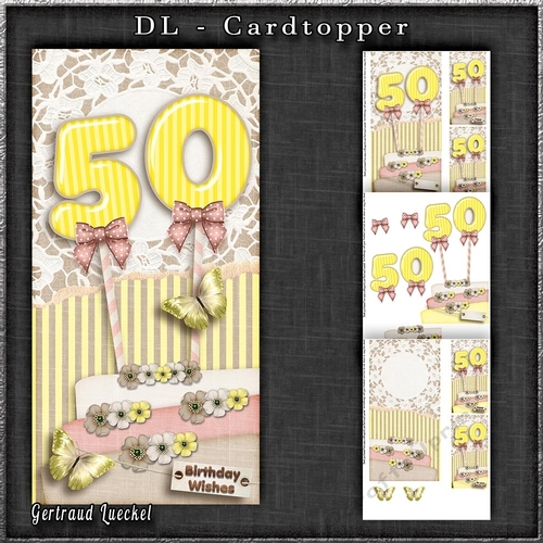 Vintage DL 50th Birthday Topper Cardkit 1294 - CUP793964_2166 ...