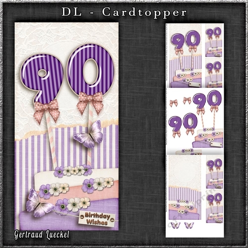 Vintage DL 90th Birthday Topper Cardkit 1294 - CUP793968_2166 ...