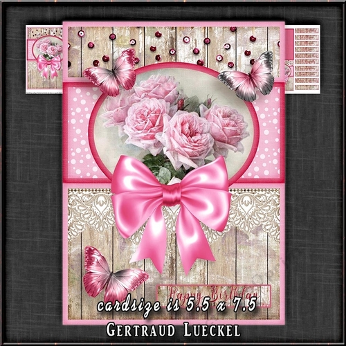 Vintage Card Topper Kit pink 1370 - CUP867490_2166 | Craftsuprint