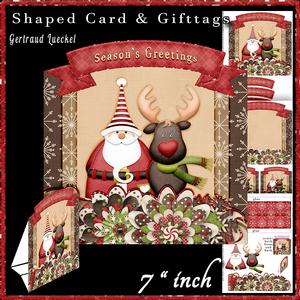 Shaped Card Seasons Greetings 505 - Photo by Mary Brunton Handmade Cards