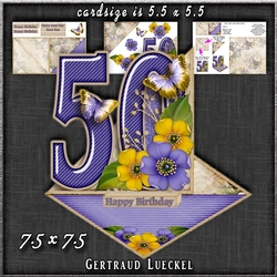 Vintage Easel 50th Birthday Card Kit 1179 - Photo by Denise Murray ...