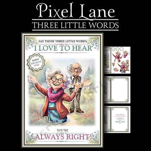 Three Little Words - CUP1221997_1443 | Craftsuprint