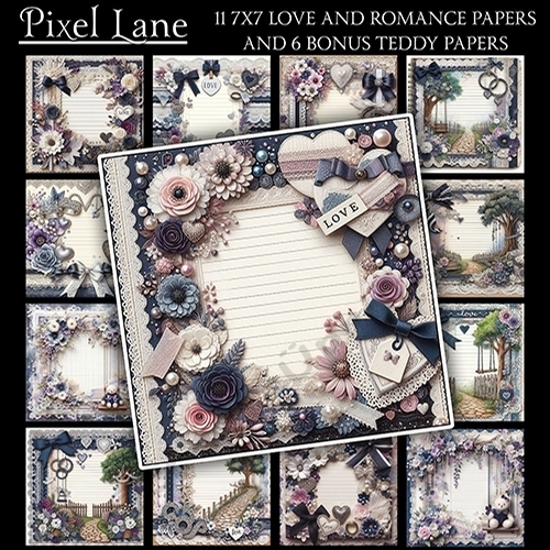17 Love And Romance Papers - CUP1352818_1443 | Craftsuprint