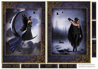 2 Fallen Angel Card Fronts - CUP346211_1443 | Craftsuprint