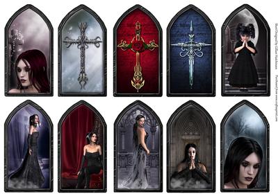 10 Gothic Gift Tags - CUP370304_1443 | Craftsuprint