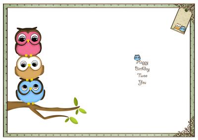 Owl Always Be Here for You Birthday Insert - CUP473390_1443 | Craftsuprint