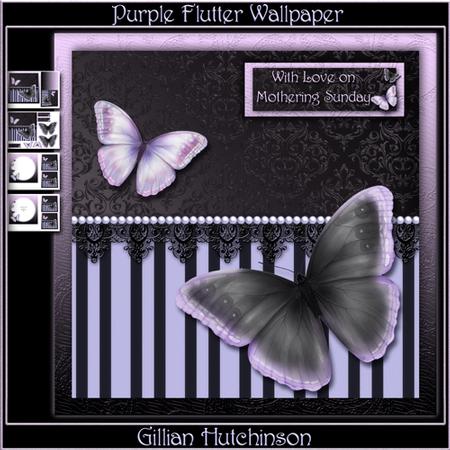 Purple Flutter Wallpaper - CUP663110_1443 | Craftsuprint