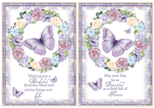2 Floral Birthday Card Fronts - CUP722604_1443 | Craftsuprint