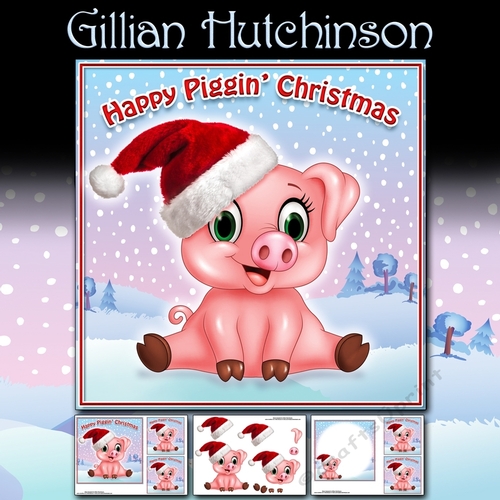 Happy Piggin Christmas - CUP724394_1443 | Craftsuprint