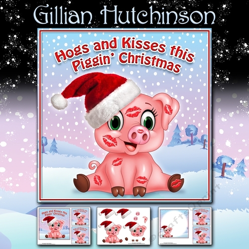 Hogs and Kisses this Piggin Christmas - CUP724402_1443 | Craftsuprint