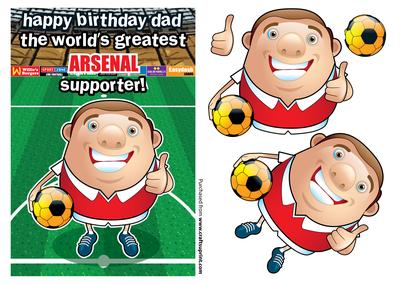 Arsenal Football Club Happy Birthday Dad - CUP282997_971 | Craftsuprint