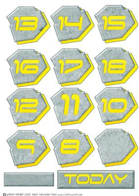 High Tech Number Age Numbers Decoupage. - CUP101023_437 | Craftsuprint