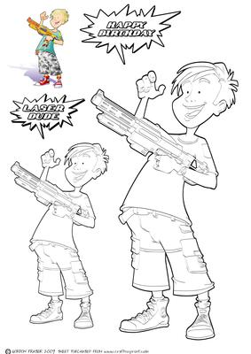 Laser Boy! Digi Stamp. - CUP101059_437 | Craftsuprint
