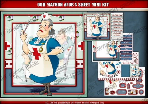 Ohhhhh Matron Blue 4 Sheet Mini Kit - CUP1012961_437 | Craftsuprint
