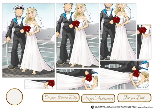 Navy Sailor and Bride Pyramid - CUP1031546_437 | Craftsuprint