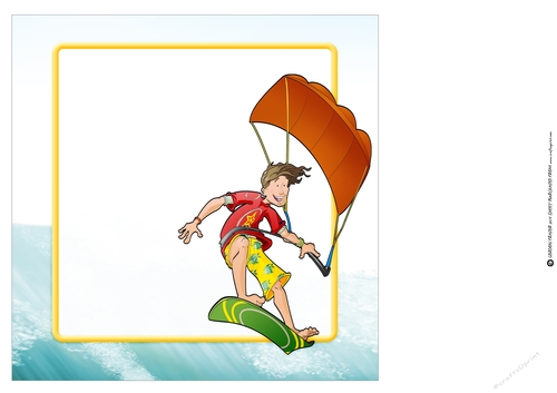 Kite Surfer Dude 8x8 Quick Card Insert - CUP1033747_437 | Craftsuprint