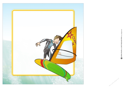 Wind Surfer Dude 8x8 Quick Card Insert - CUP1036788_437 | Craftsuprint