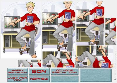 Computer Whizz (red) Pyramid. - CUP104362_437 | Craftsuprint