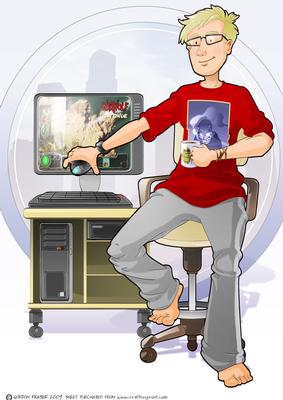 Computer Whizz (red) A4. - CUP104364_437 | Craftsuprint