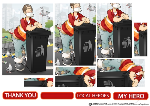 Thank You Binman Dude Pyramid - CUP1044036_437 | Craftsuprint
